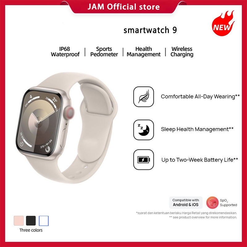 Jual 【 100% Original】 SmartWatch 9 Pro Max SmartWatch 2.2 Inci Layar ...