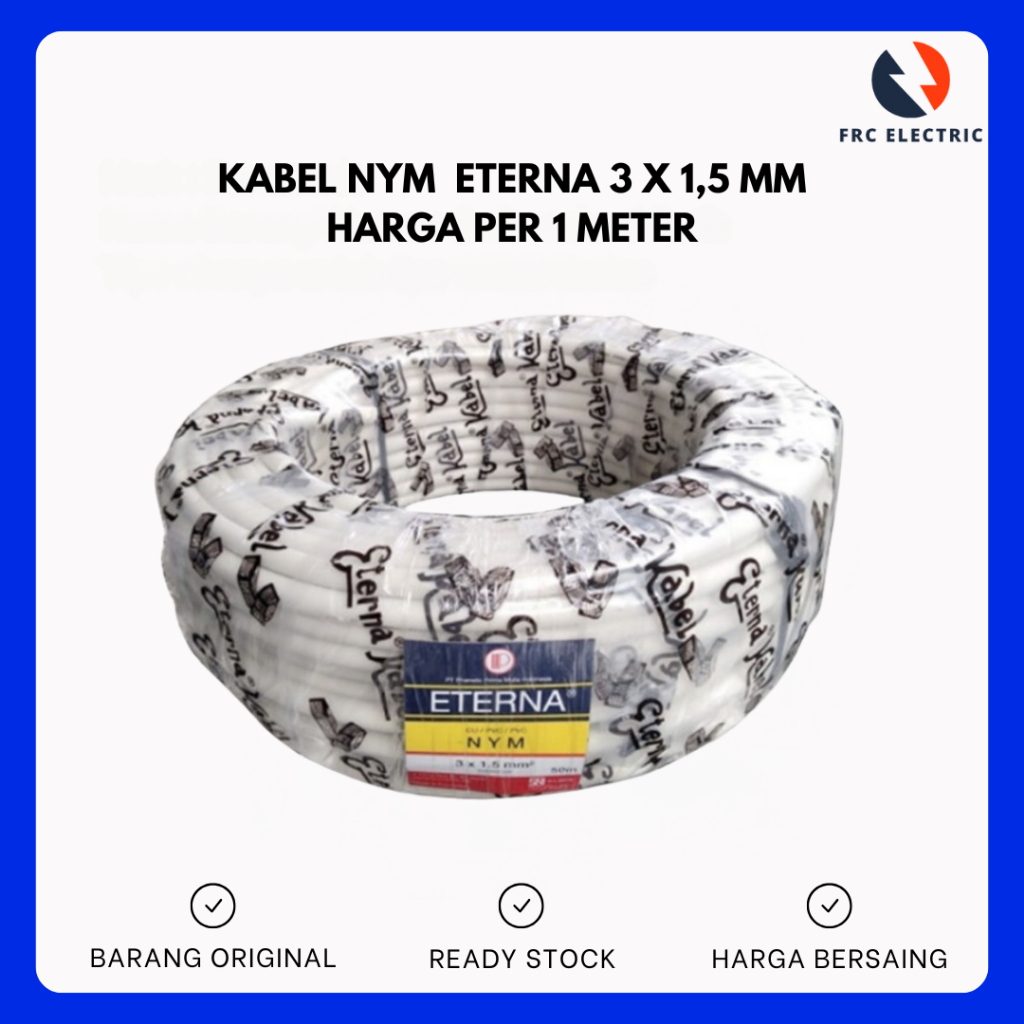 Jual Kabel Eterna NYM 3x1.5 Harga Per 1 Meter - Kabel Listrik | Shopee Indonesia
