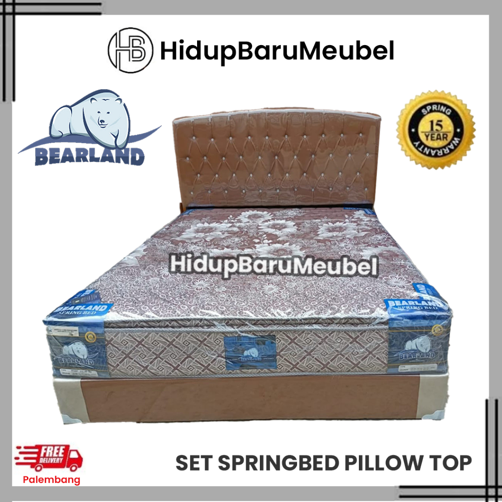 Jual Springbed BEARLAND pillowtop Olympic / kasur full set lapisan ...