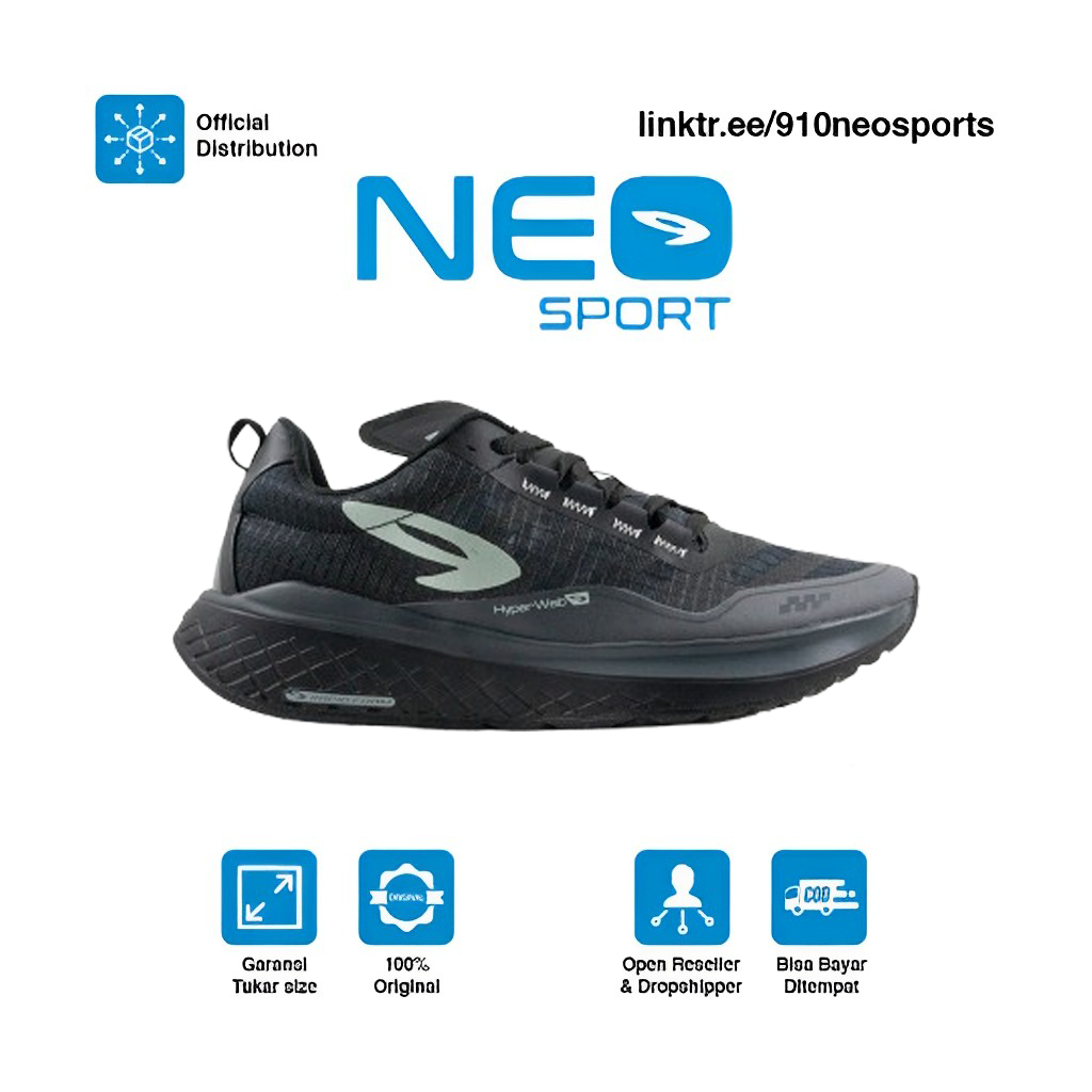 Jual 910 Sepatu Lari ULTRA EKIDEN 1.0 - Hitam/ABU TUA | Shopee Indonesia