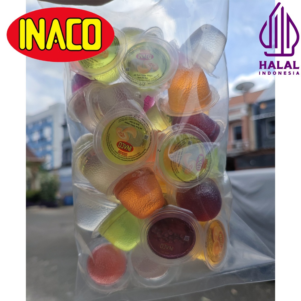 Jual Jelly Cup Curah 500gr INACO dan JELEBIT Superindo rasa Leci Anggur ...
