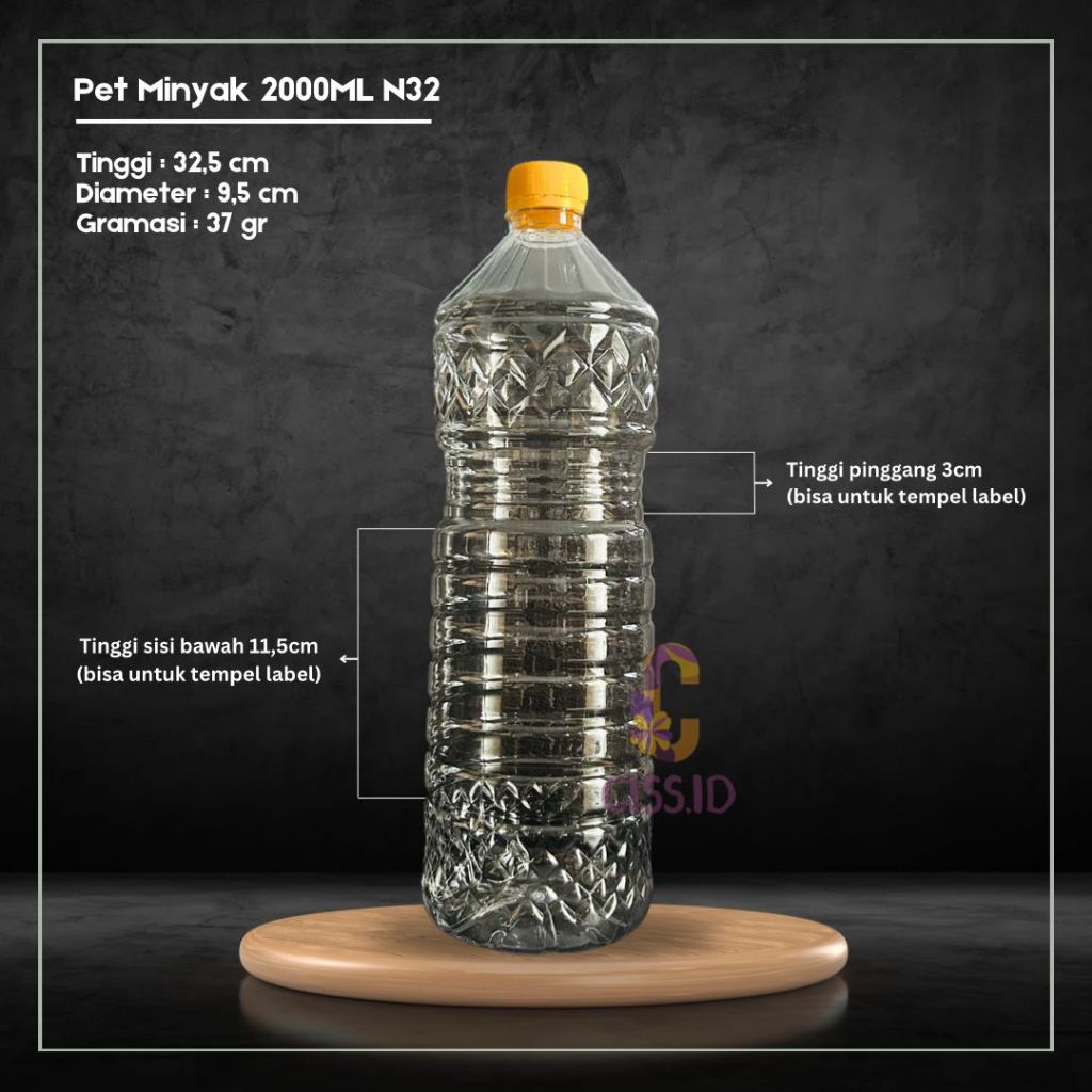 Jual BOTOL PLASTIK PET MINYAK 2000ML 2LITER 2000ML 2 LITER KEMASAN ...