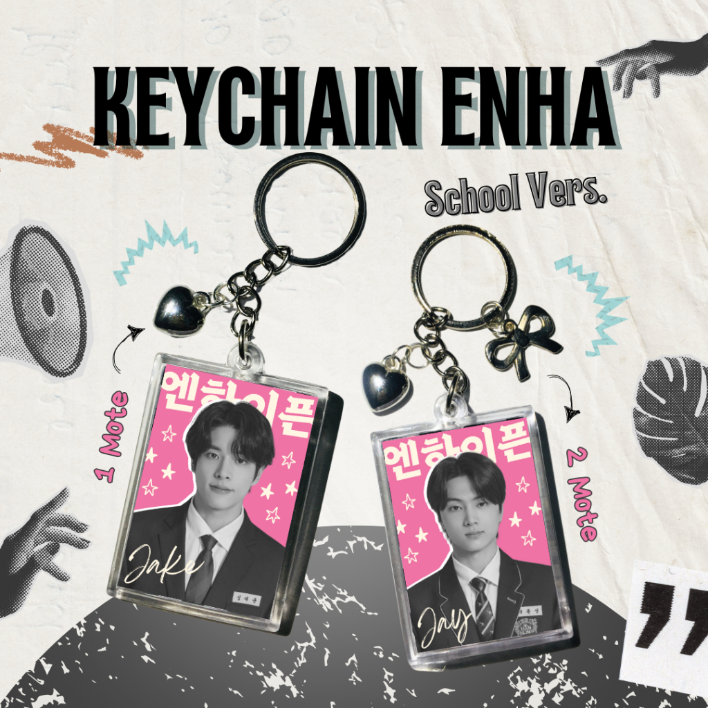 Jual Keychain Clear Acrylic ENHA-School-Version. Gantungan Kunci Kpop ...