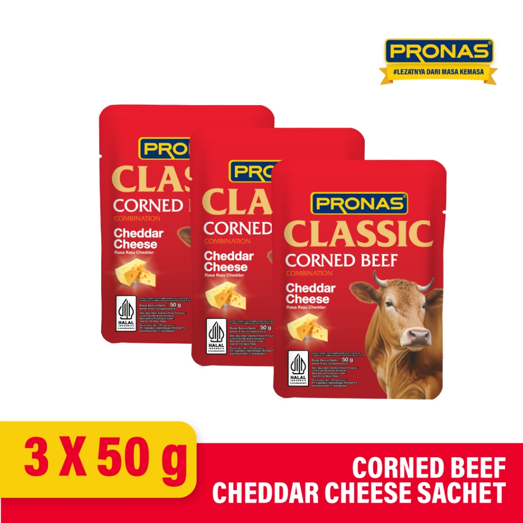Jual Pronas Kornet Sapi Sachet Keju 50 g bundling (3 pcs) | Shopee ...