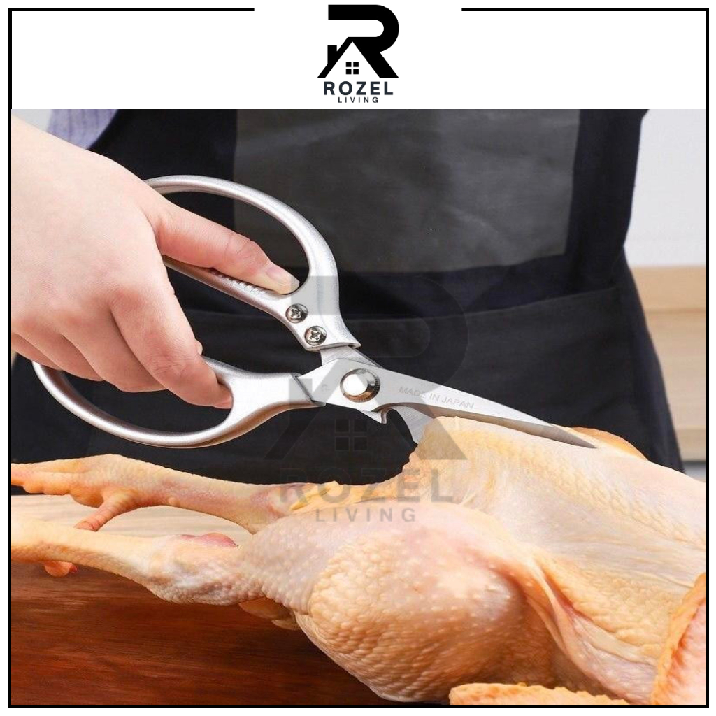 Jual ROZEL Gunting Dapur Japan Tajam Kuat Tebal Gunting Stainless Steel ...