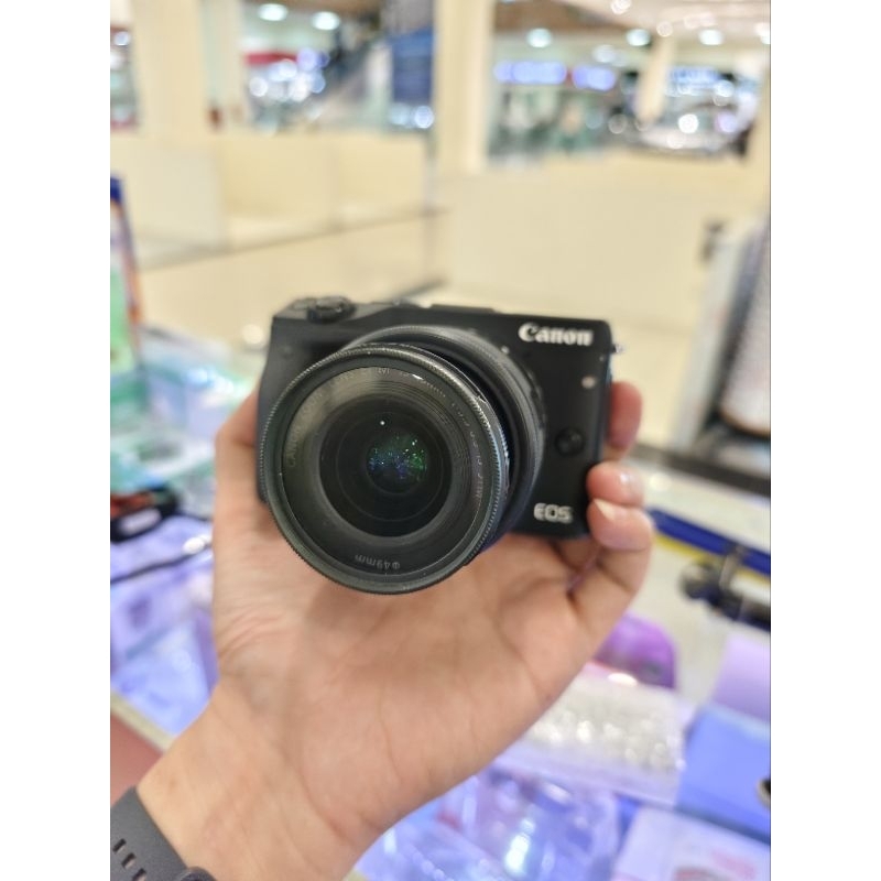 Jual canon eos m3 kit 15-45mm, kamera mirrorless wifi, camera second | Shopee Indonesia