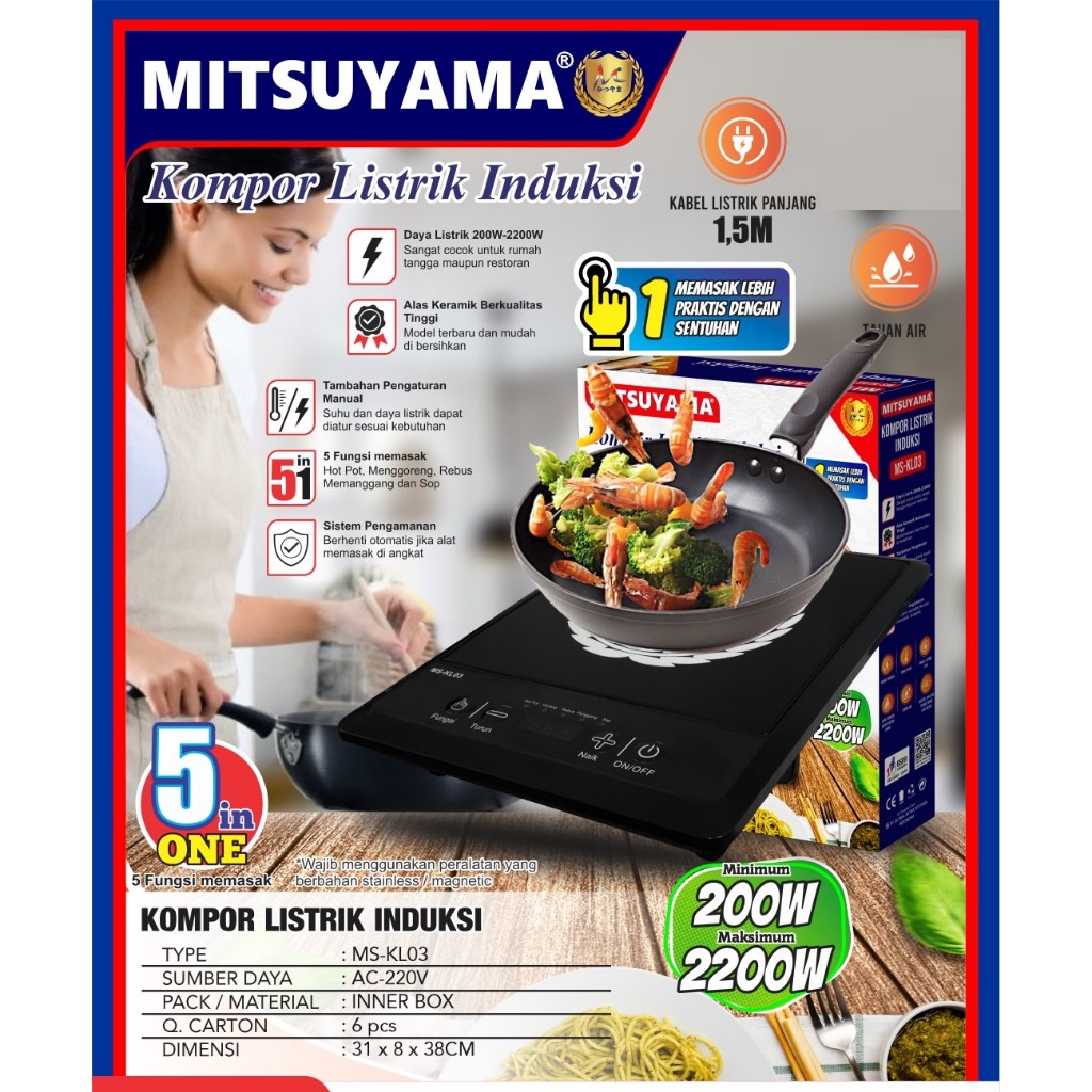 Jual Kompor Listrik Portable 1 Tungku Mitsuyama Kompor 1 Tungku Listrik ...