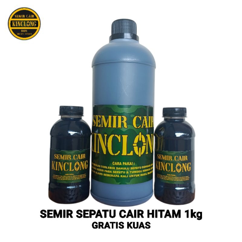 Jual Semir Cair Sepatu Kulit Hitam Pengkilap sepatu hitam | Shopee ...