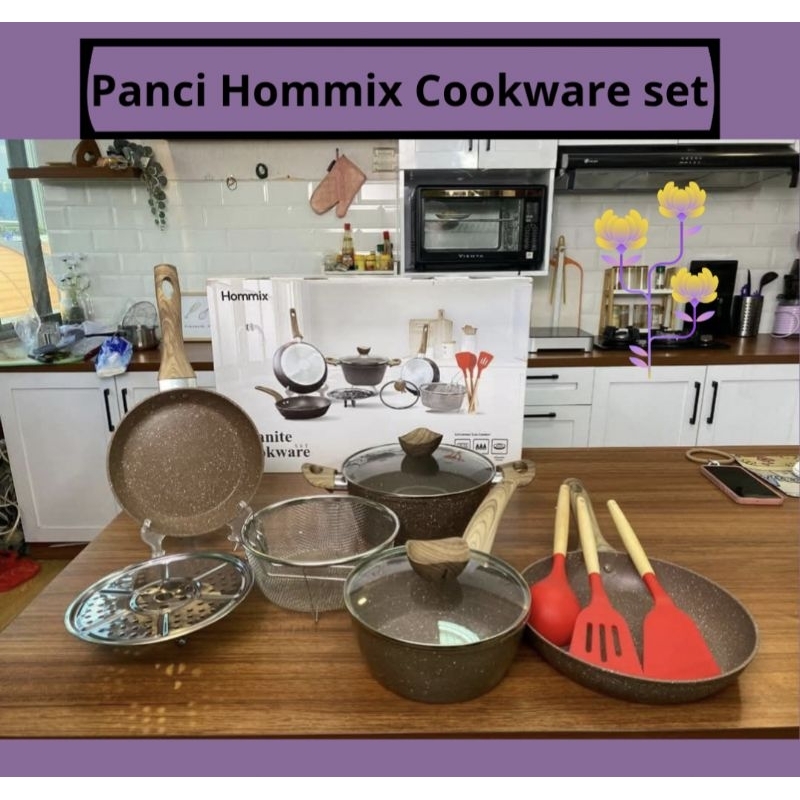 Jual Panci Hommix Granit Cookware Set 11 Pcs | Shopee Indonesia