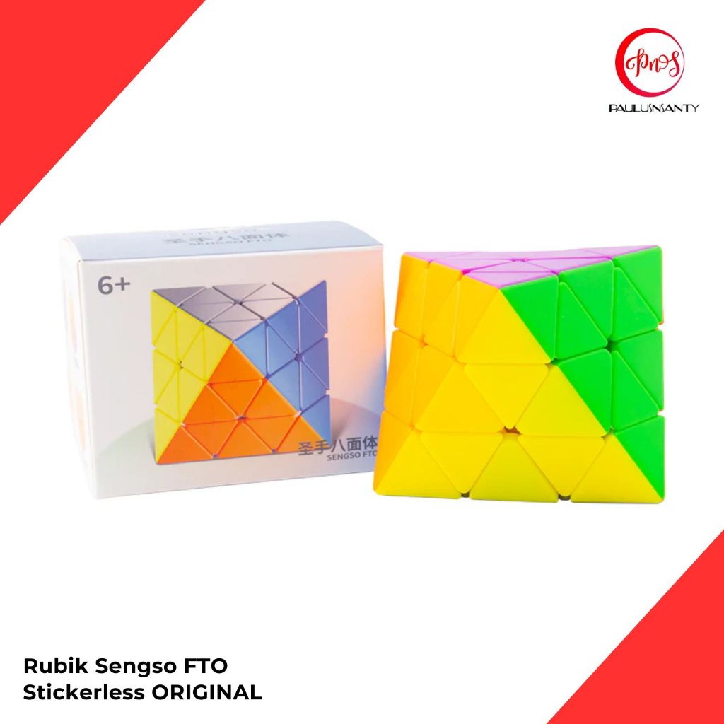 Jual Cube Puzzle Sengso FTO Stickerless Cube Puzzle unik FTO Stikerless ...
