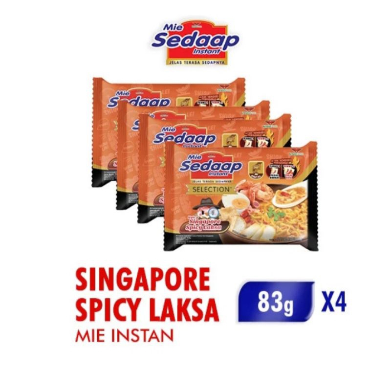 Jual 4 pcs mie sedap spicy laksa singapore mie kuah rasa laksa ...
