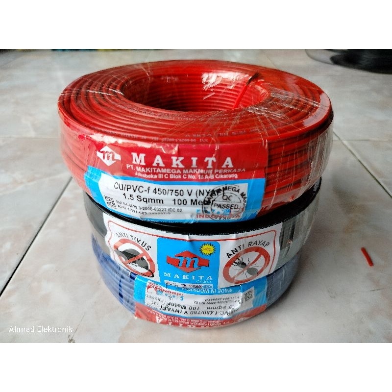Jual kabel serabut makita UK 1x1,5/2x2,5 harga per meter | Shopee Indonesia