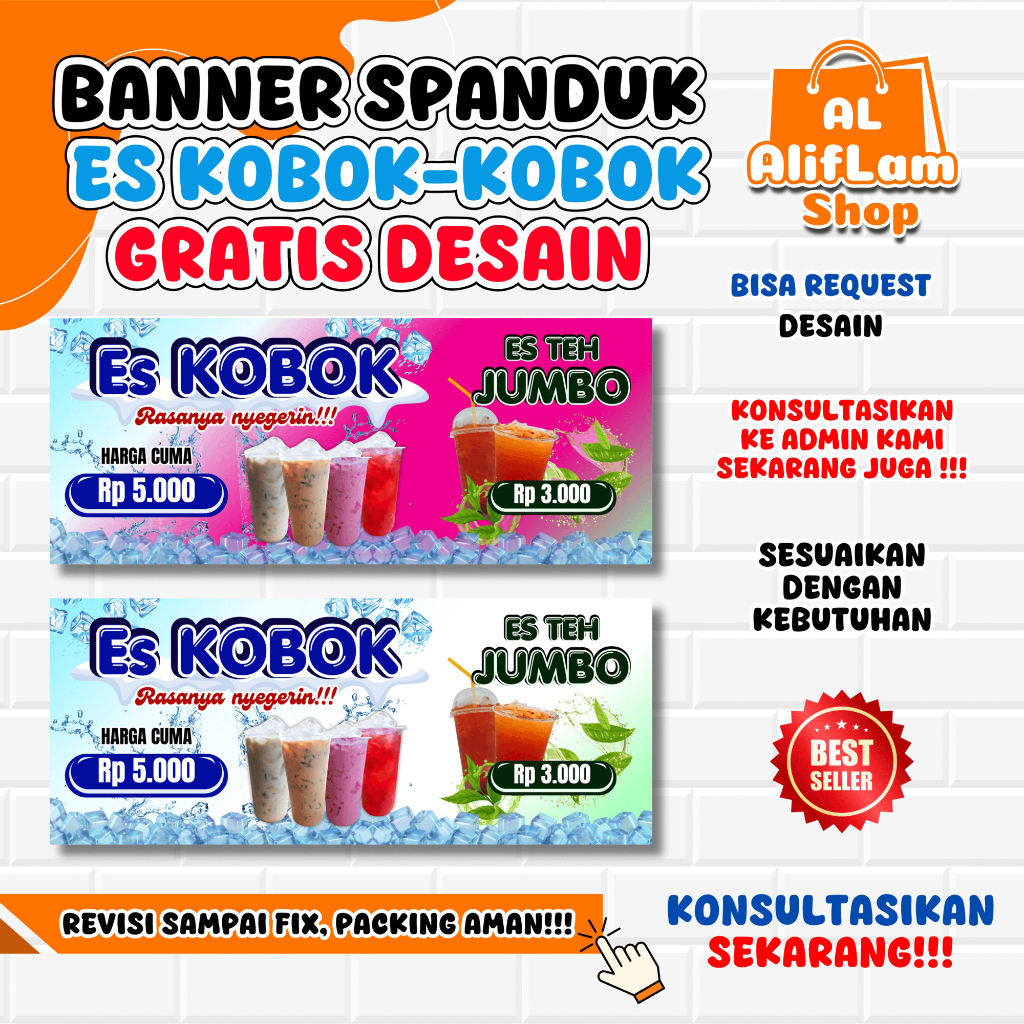 Jual CETAK BANNER SPANDUK ES KOBOK KOBOK | VERSI AS_92 | BISA REQUEST ...