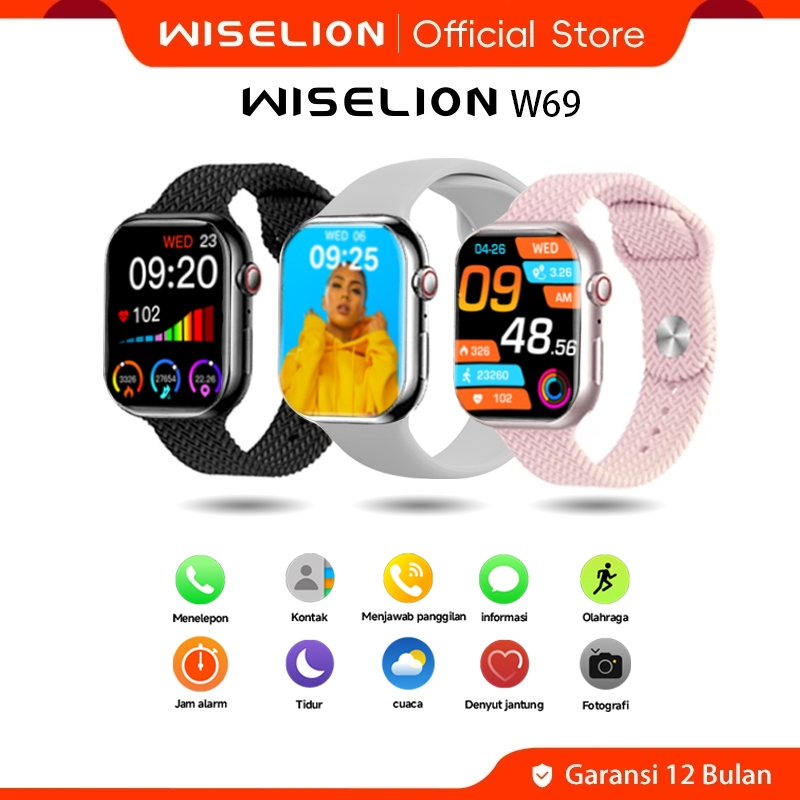 Jual 2025 WISELION New SmartWatch W69 Pro | IP68 Waterproof & Support Swimming | 2.1 inch amoled ...