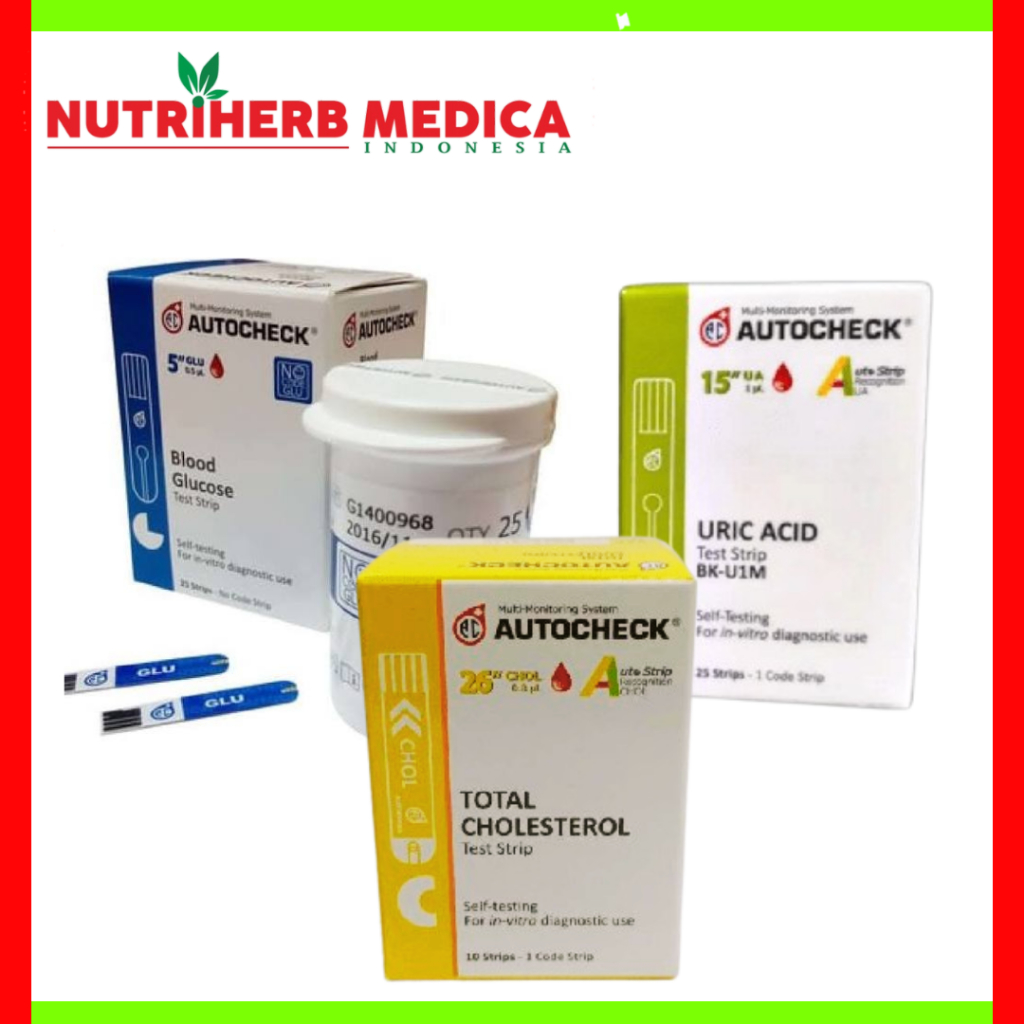 Jual Strip Cek Autocheck Kolesterol Asam Urat Gula Darah Cholesterol ...