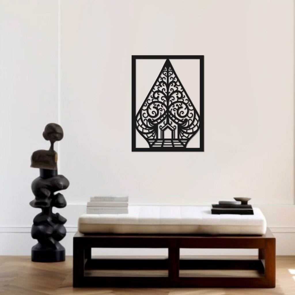 Jual Hiasan Dinding Gunungan Wayang Ukiran Kayu Dekorasi Interior Rumah ...