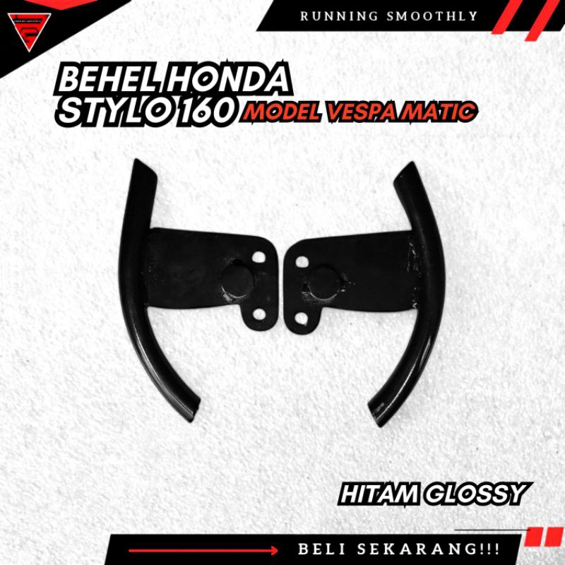 Jual grab Handle Honda Stylo 160 Hitam Glossy/behel stylo 160 vespa ...