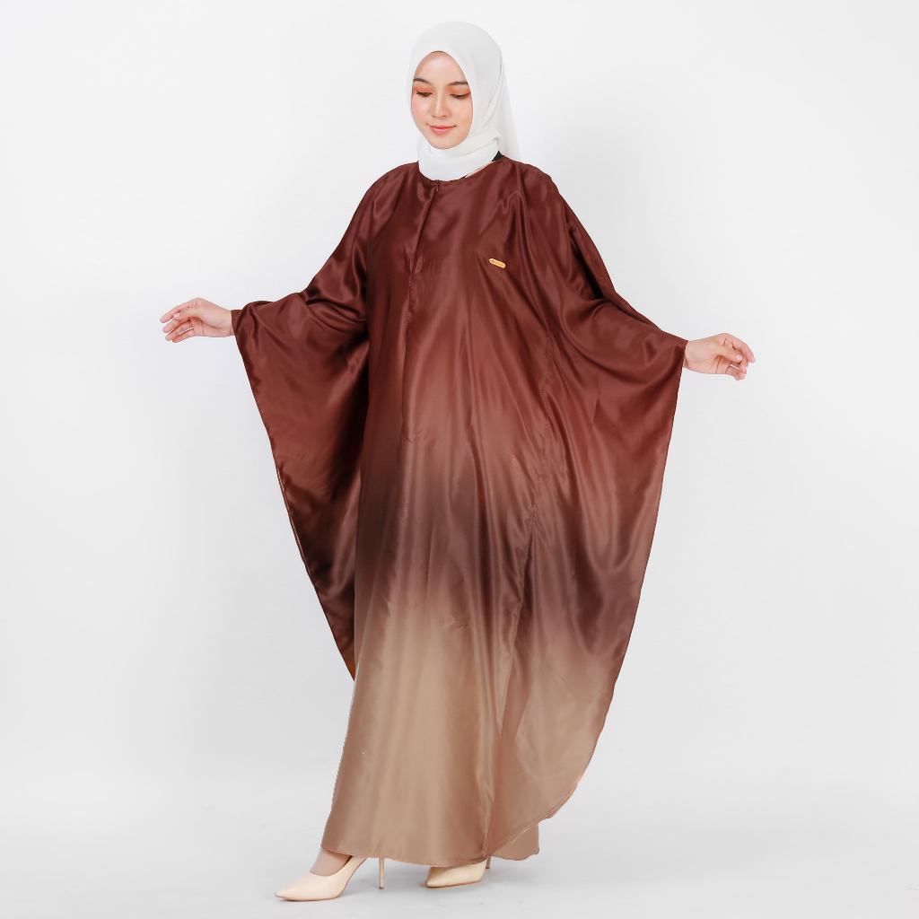 Jual Dress Kaftan Motif Batik Gradasi Armany Silk Kondangan Pesta ...