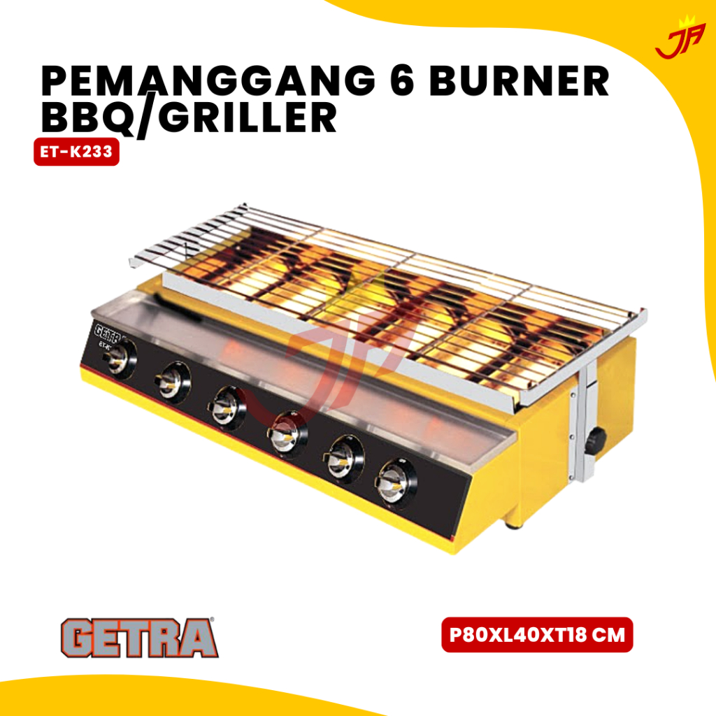 Jual GETRA PEMANGGANG GETRA ET K233 6 BURNER BBQ/Griller 6 Burner BBQ ...