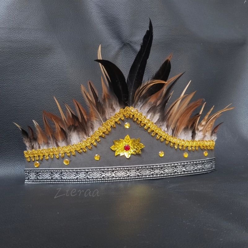 Jual Ikat Kepala Bandang Topi Mahkota Adat dayak Tari Kalimantan Papua ...