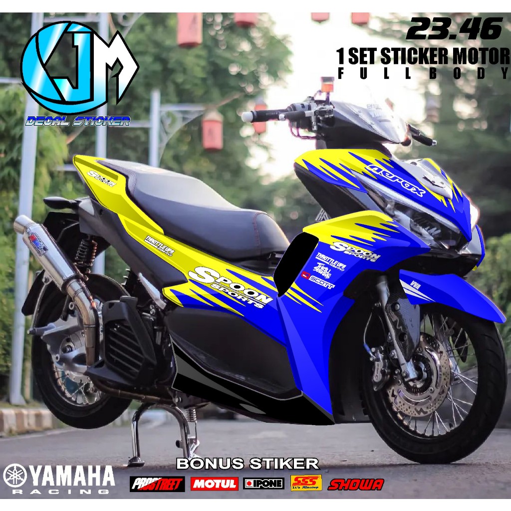 Jual COD DECAL TERBARU decal sticker Aerox 155 NEW Connected FULL BODY ...