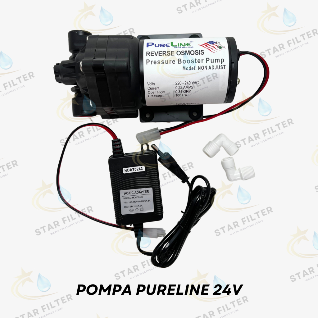 Jual Pompa Micron Pureline 24 Volt + Adaptor / Booster Pump / Filter ...