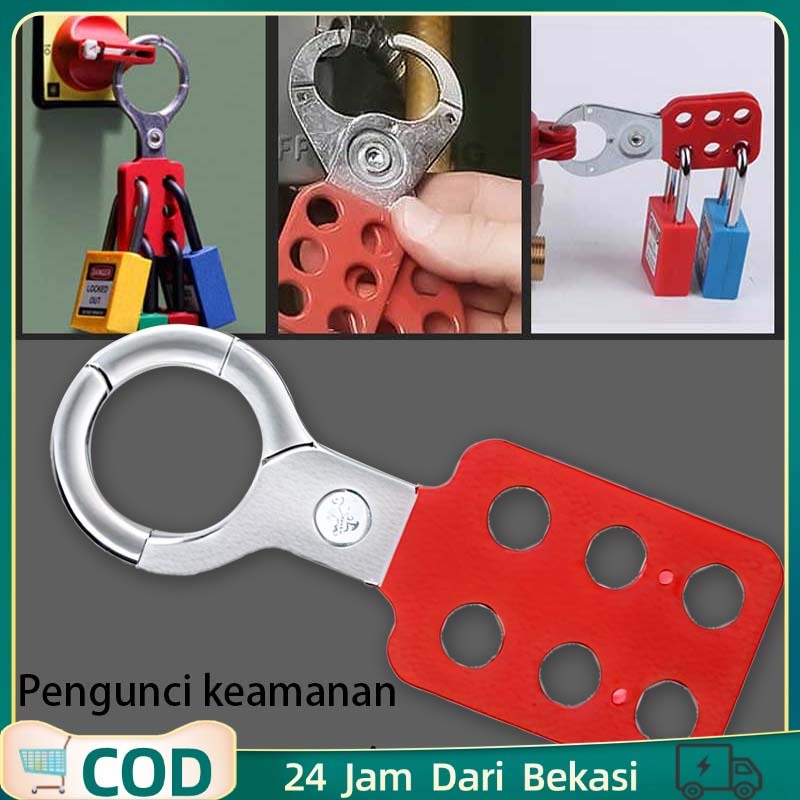 Jual Red Steel Safety Loto Lockout Aluminum / 6 Hole Keyed Different ...