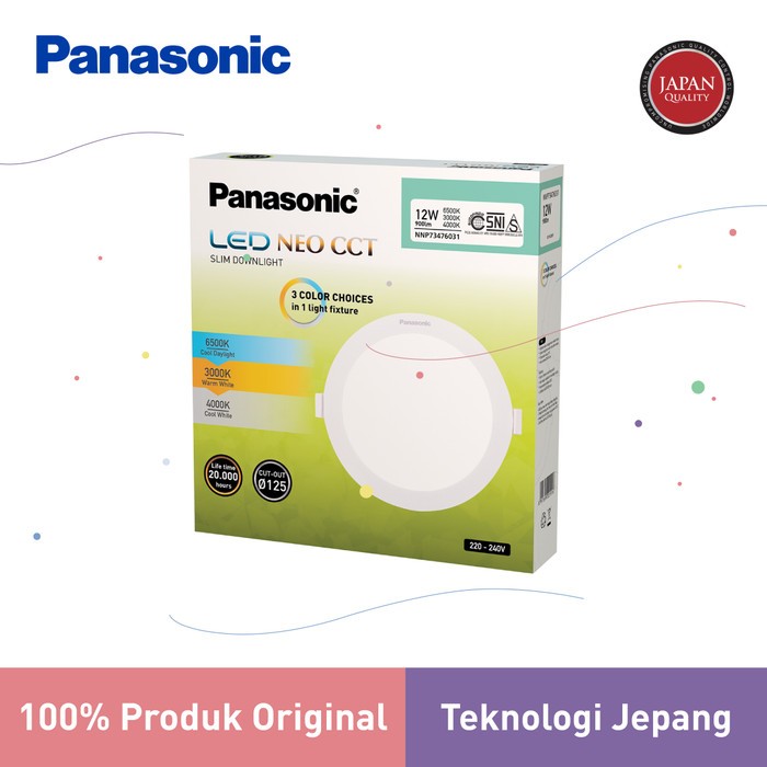 Jual PANASONIC Downlight LED NEO CCT Slim 9W 12W 15 Watt (3 Warna) | Shopee Indonesia