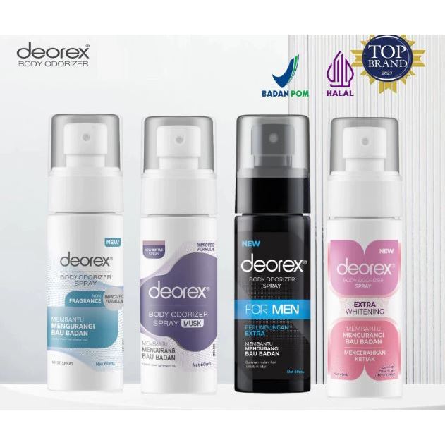 Jual DEOREX Body Odorizer Spray Non Fragrance // Musk Fragrance // For ...