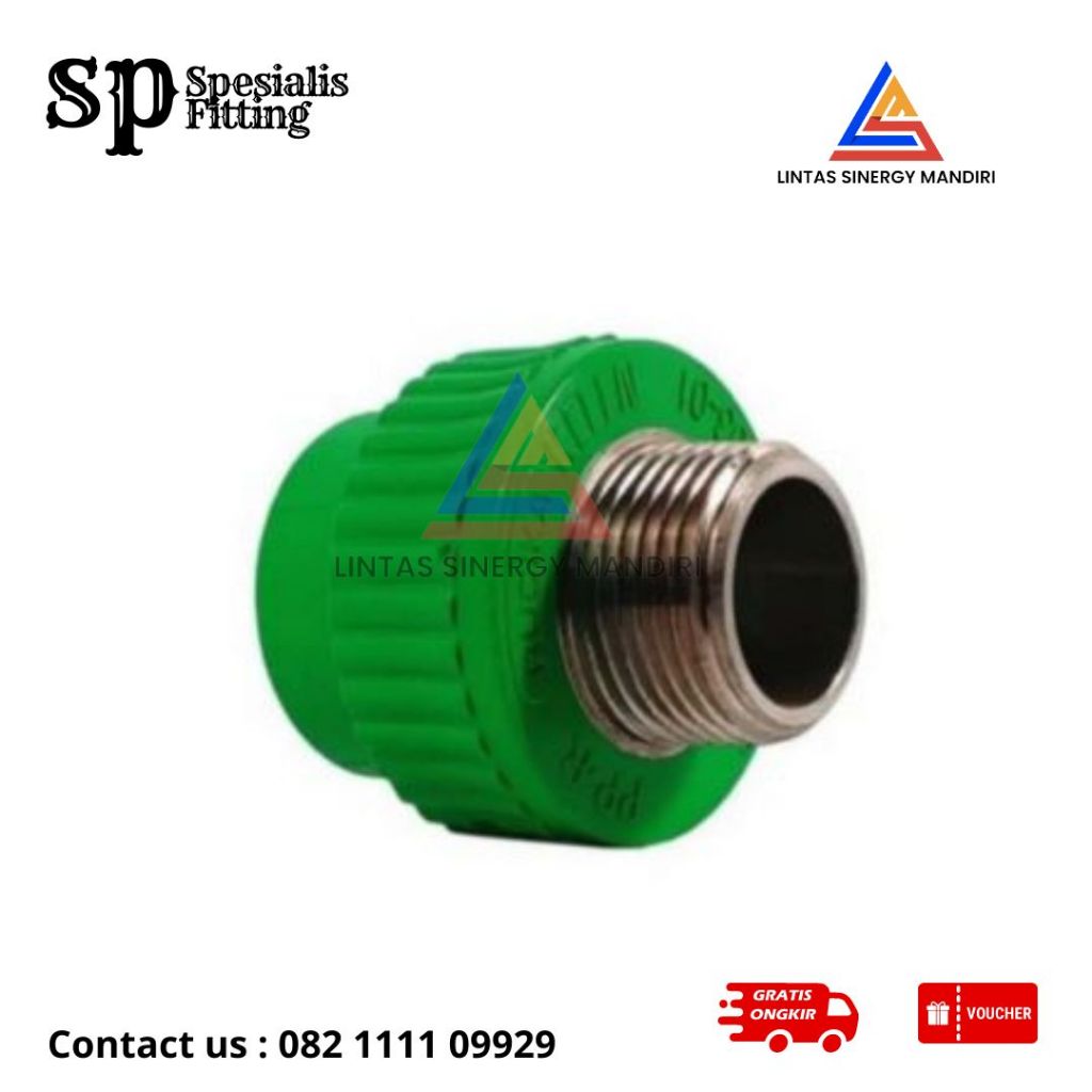 Jual SOK DRAT LUAR PPR 20MM (1/2") | Shopee Indonesia