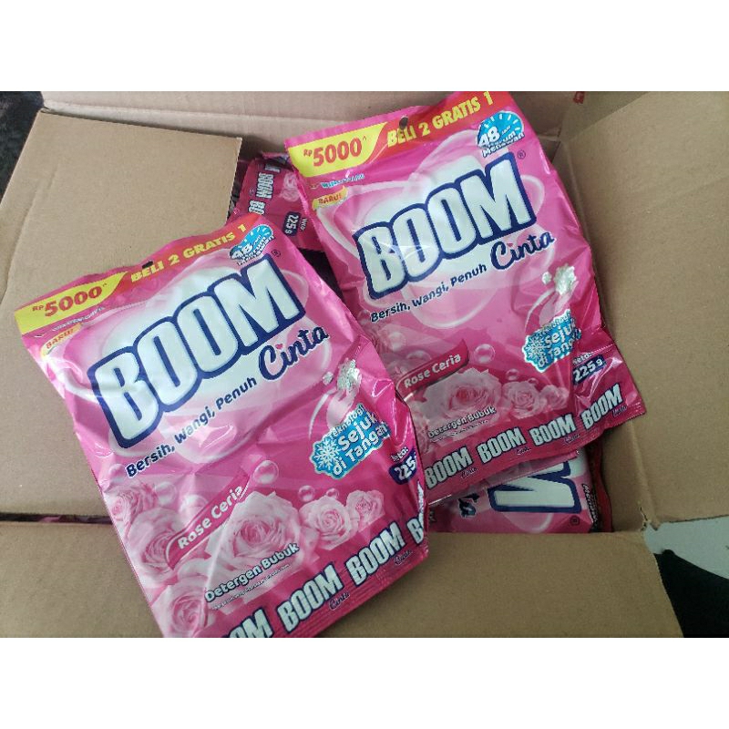 Jual BOOM detergen bubuk aroma rose (dapat 3 detergen) | Shopee Indonesia