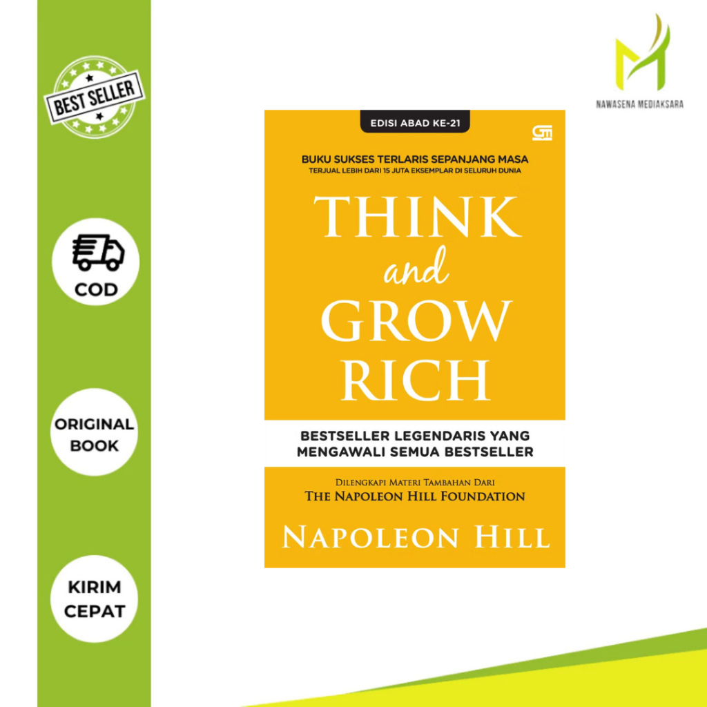 Jual Self Improvement Think And Grow Rich (Napoleon Hill) | Shopee ...