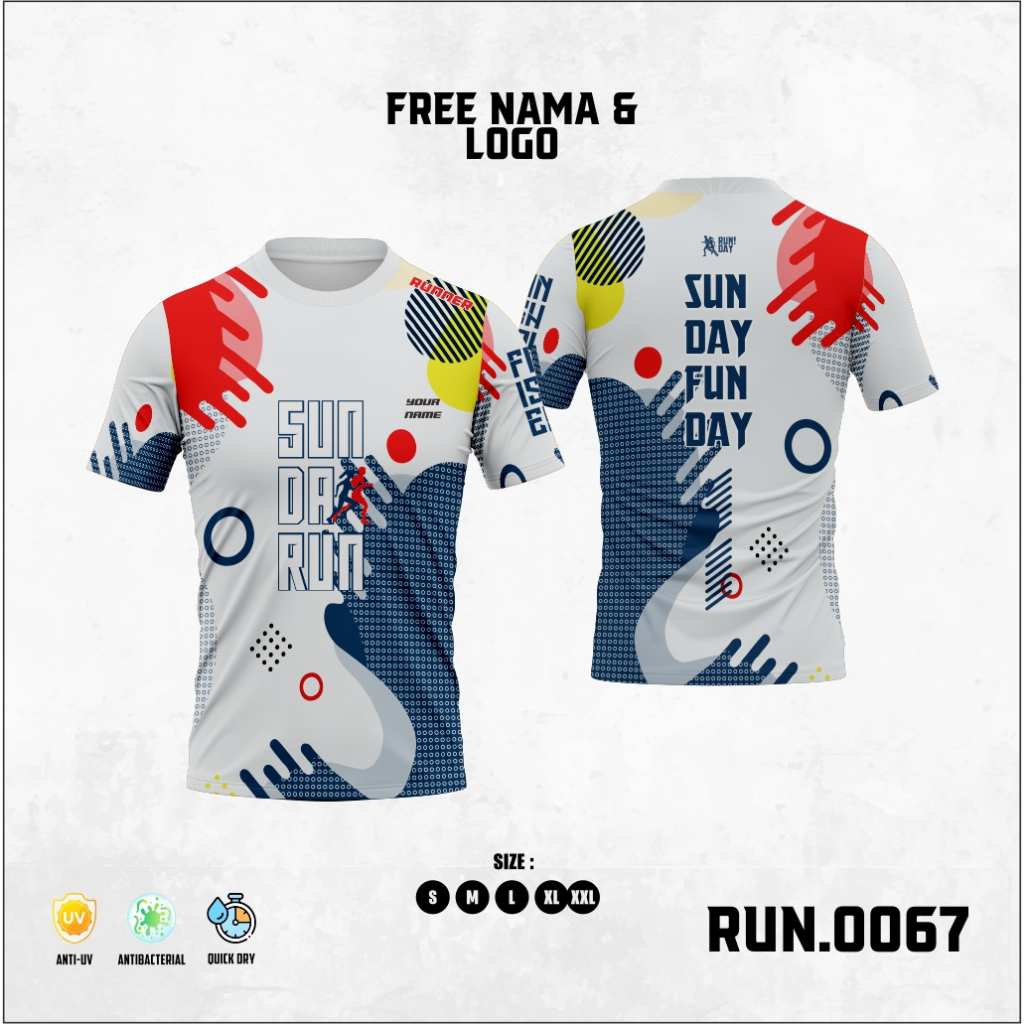 Jual Kaos Olahraga Lari No Run No Fun | Jersey Running Quick Dry Fit ...