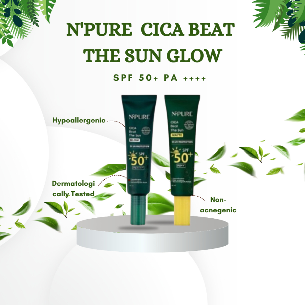 Jual N'PURE Sunscreen Cica Beat The Sun / SUNSCREEN JERAWAT / SPF 50 PA ...