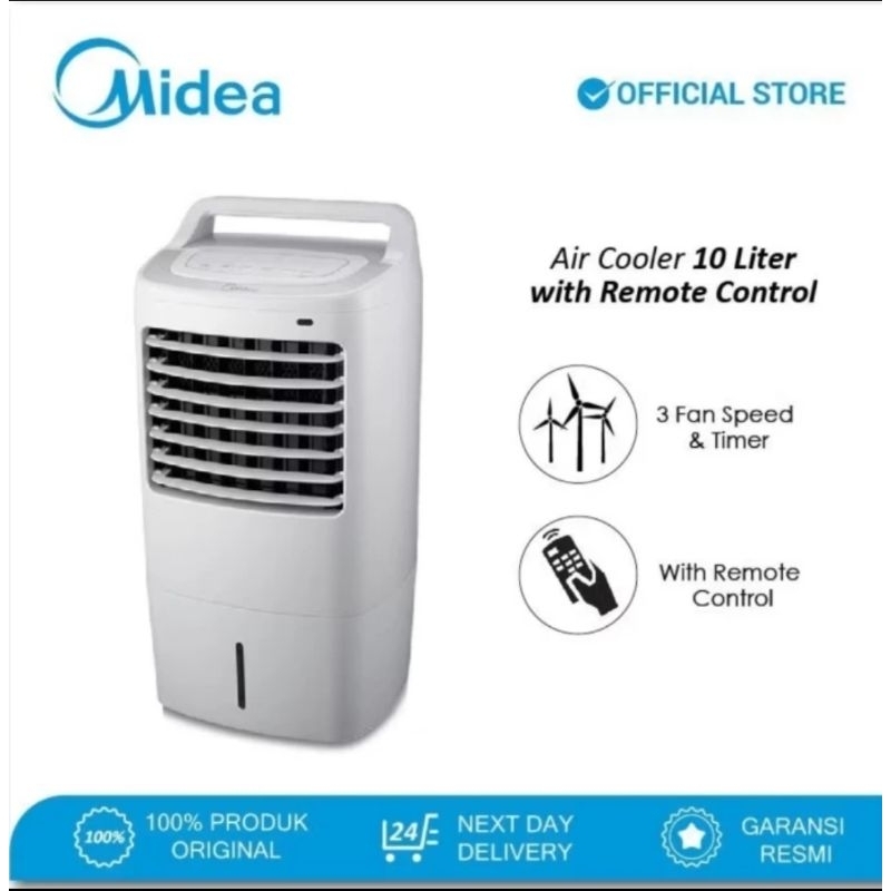 Jual MIDEA Air Cooler Penyejuk Ruangan Kapasitas 10 Liter AC120-16F/AR ...