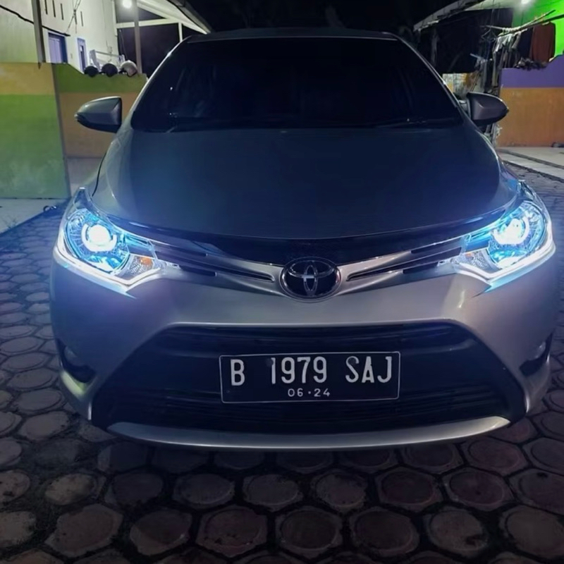 Jual headlamp vios limo gen 3 2014 custom projector angel eyes devil ...
