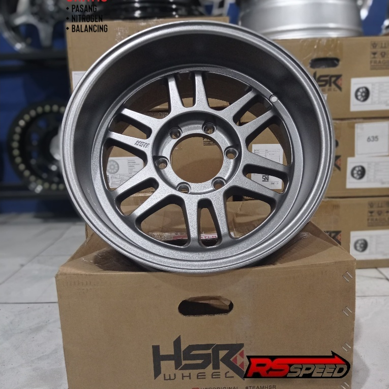 Jual Pelek Mobil Pajero,Fortuner,Hilux,Triton HSR R17 BLY01 Lebar 9 rata Pcd 6x139,7 Et 0 Grey ...
