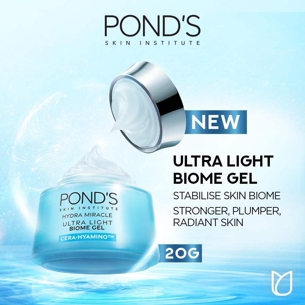 Jual PONDS HYDRA MIRACLE ULTRA LIGHT BIOME GEL CERAM HYAMINO 20GR / NEW ...