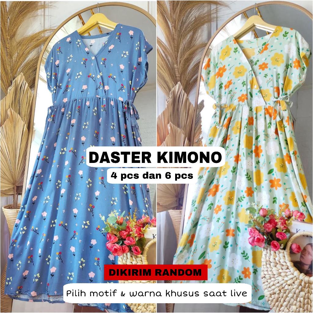 Jual Daster Kimono isi 4 Pcs dan 6 Pcs Motif bunga mawar melati bahan ...