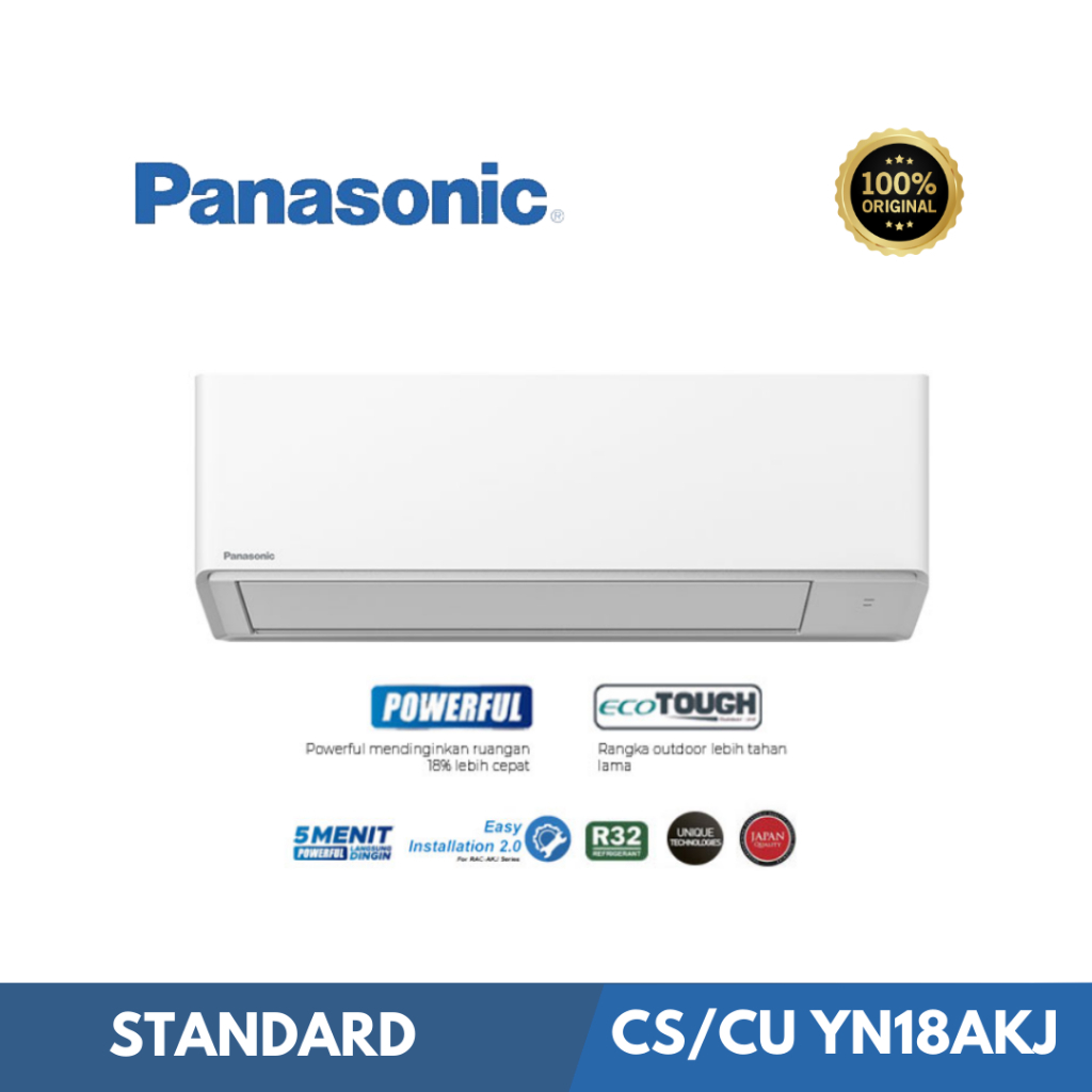 Jual INDOOR AC SPLIT PANASONIC 2 PK STANDARD CS-YN18AKJ ORIGINAL( HANYA INDOOR SAJA BELUM ...