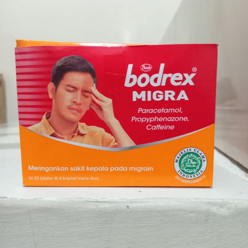 Jual BODREX MIGRA 1 BOX Isi 25 strip @ 4 tablet | Shopee Indonesia