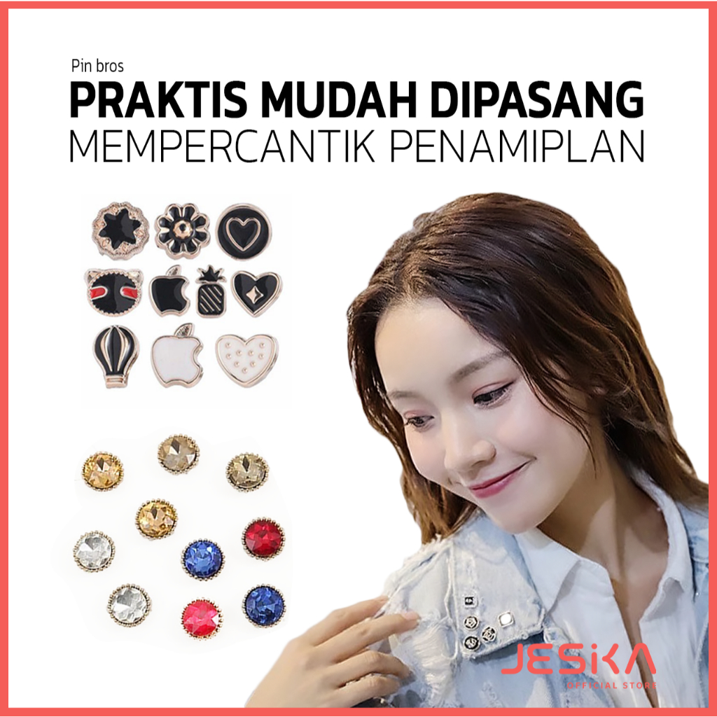 Jual Pin bros peniti mini kecil set klip tusuk wanita jilbab tas baju ...