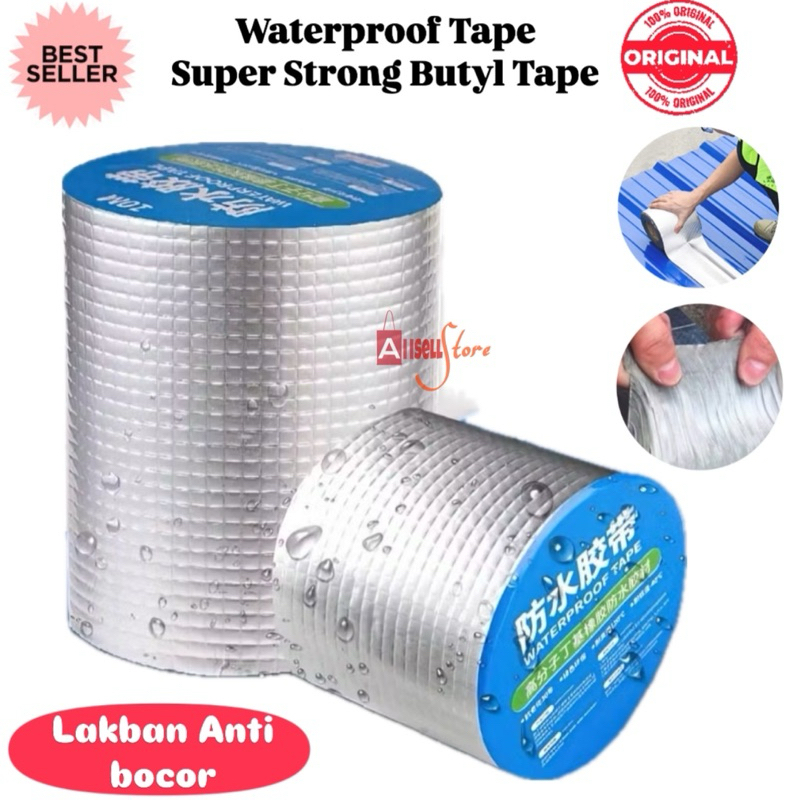 Jual (BISA COD) PROMO Lakban Aluminium Foil 5Meter / Lakban Anti Bocor / Lakban Pipa Tahan Panas ...