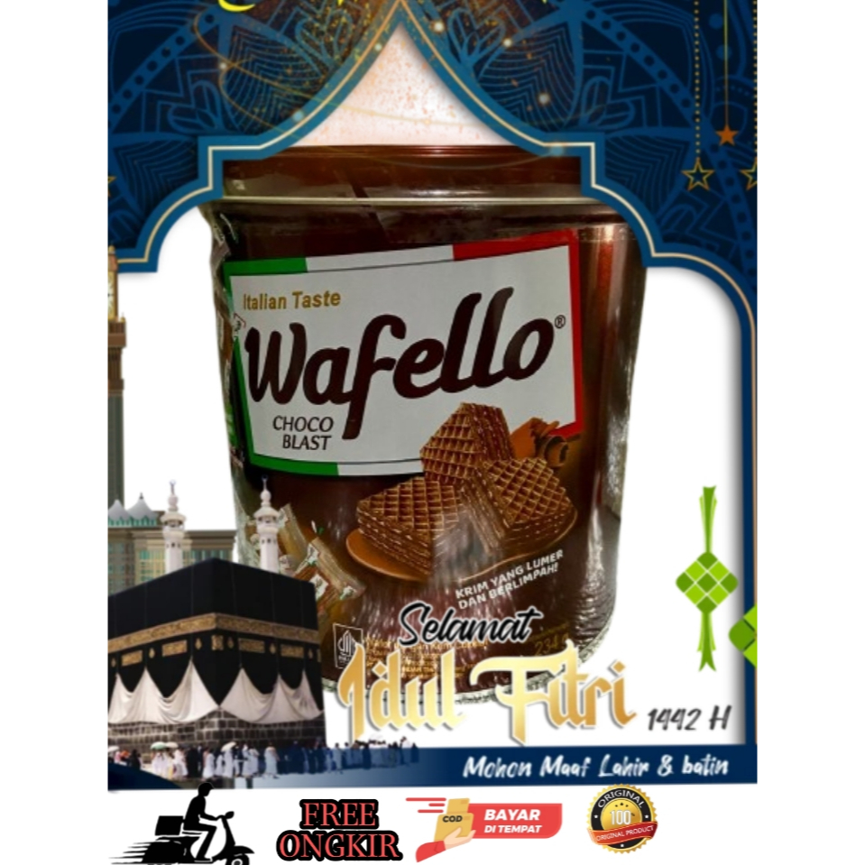 Jual ROMA WAFELLO KALENG 234 GRAM / WAFER COKLAT CARAMEL KUE LEBARAN ...