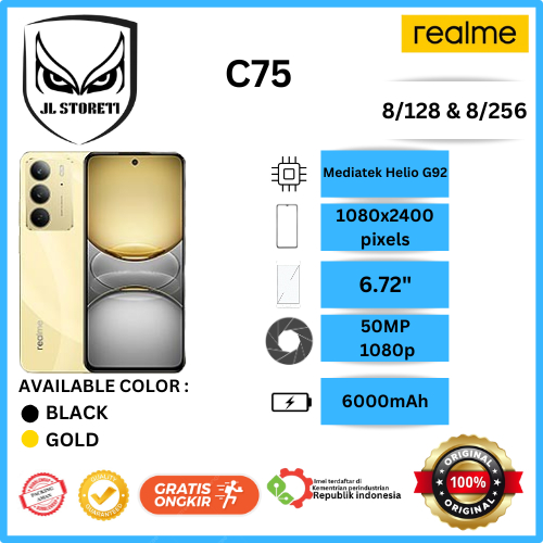 Jual Realme C75 NFC [8GB+128GB] [8GB+256GB] Garansi resmi 1 Tahun | Shopee Indonesia