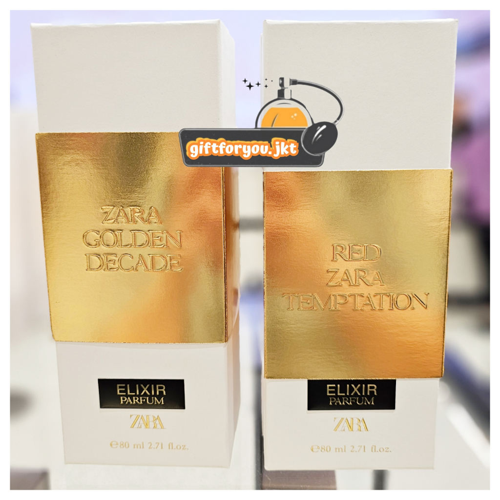 Jual Parfum Zara Elixir Series Red Temptation Golden Decade Elixir Parfum 30 80 ml Original ...