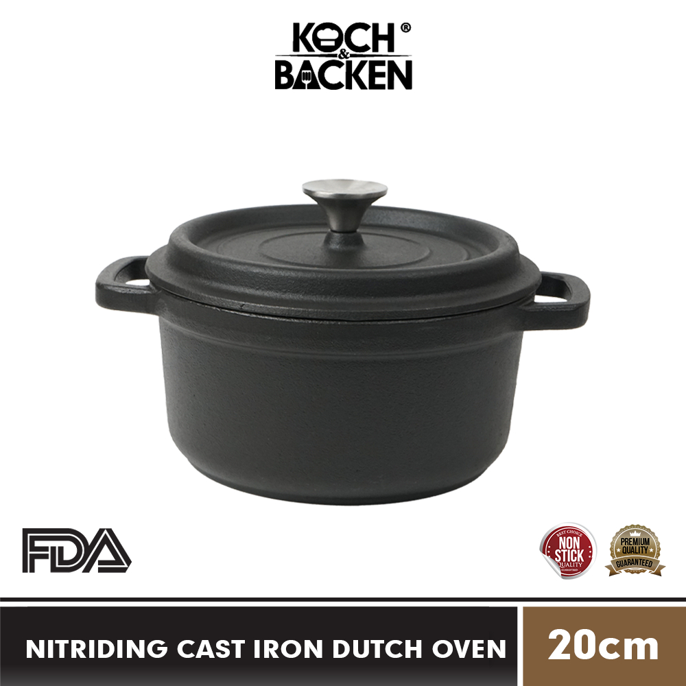 Jual KOCH&BACKEN Preseasoned Cast Iron Nitriding Dutch Oven 20cm ...