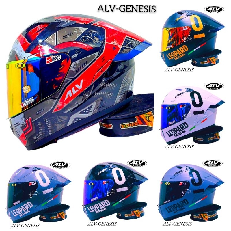 Jual Helm ALV Genesis cybrog red paket ganteng | Shopee Indonesia