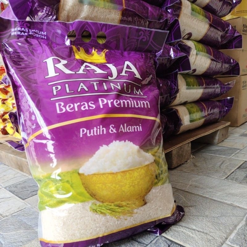 Jual BERAS RAJA PLATINUM 5KG | Shopee Indonesia
