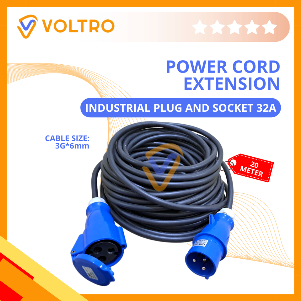 Jual Power Cord Industrial Plug And Industrial Socket With Extension ...
